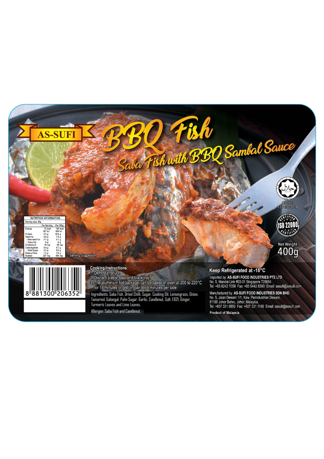 BBQ Fish Saba Fish with BBQ Sambal Sauce – AS-SUFI